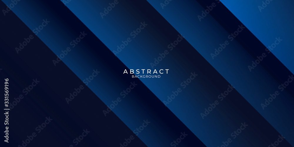 High contrast blue and dark black glossy stripes. Abstract technology ...
