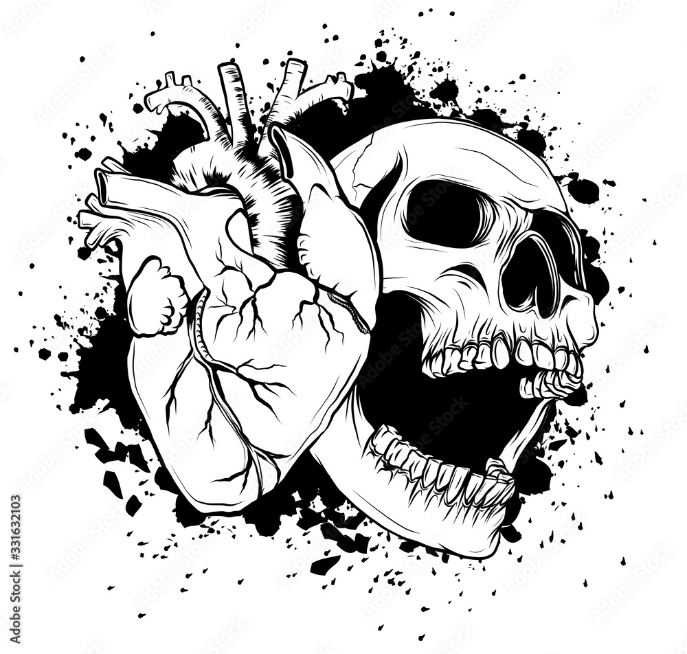 Human heart icon in cartoon style. Real disease heart vector ...