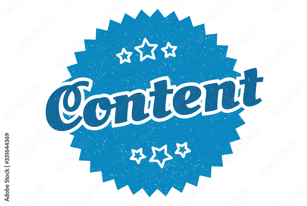content sign. content round vintage retro label. content Stock Vector ...