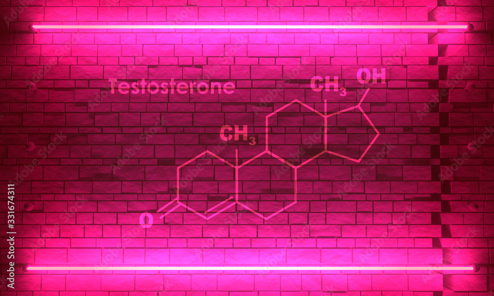 Chemical molecular formula hormone testosterone. Infographics ...