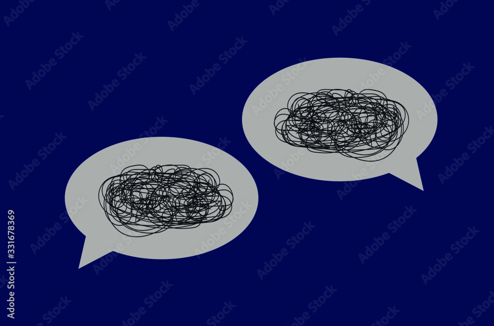 Vetor de No communication message Poor communication with speech ...