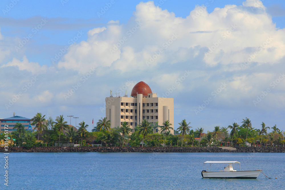 Building on the Foreshore at Apia, Capital of Western Samoa. Government ...