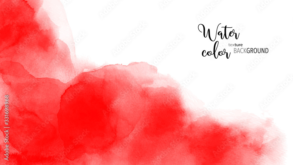 Abstract hand painted red watercolor Stock Vector | Adobe Stock