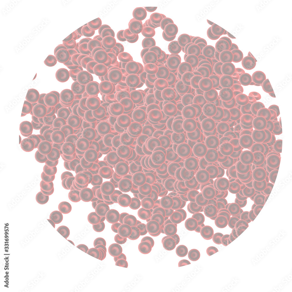 Red blood cells (red blood cells) under the microscope Stock Vector ...