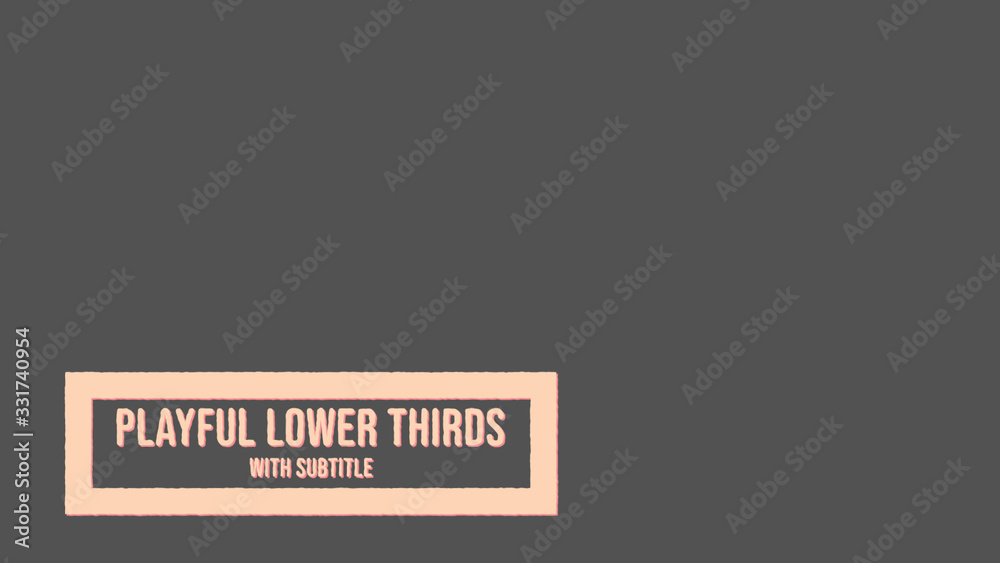 Playful Pastel Lower Third Stock Template | Adobe Stock