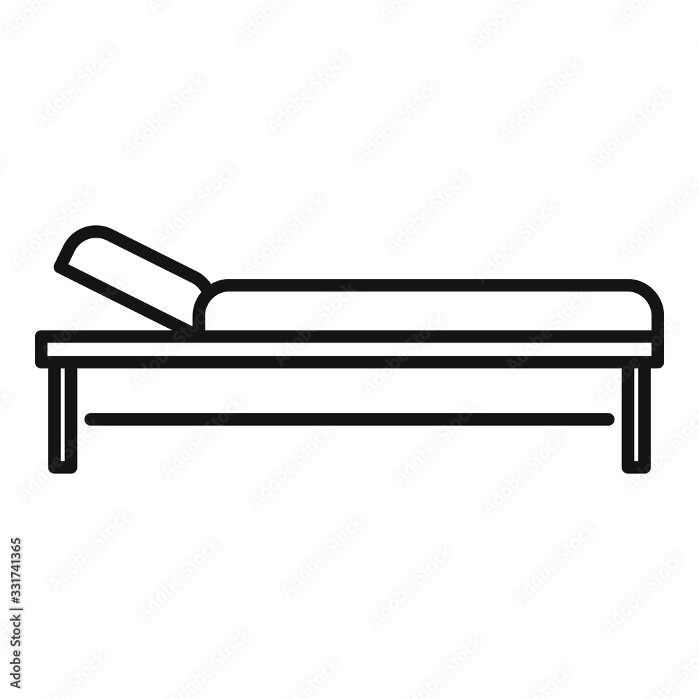 Hospital bed icon. Outline hospital bed vector icon for web design ...