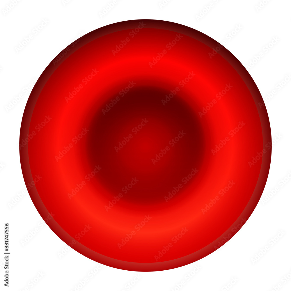 red blood cell shaded in color Stock Vector | Adobe Stock