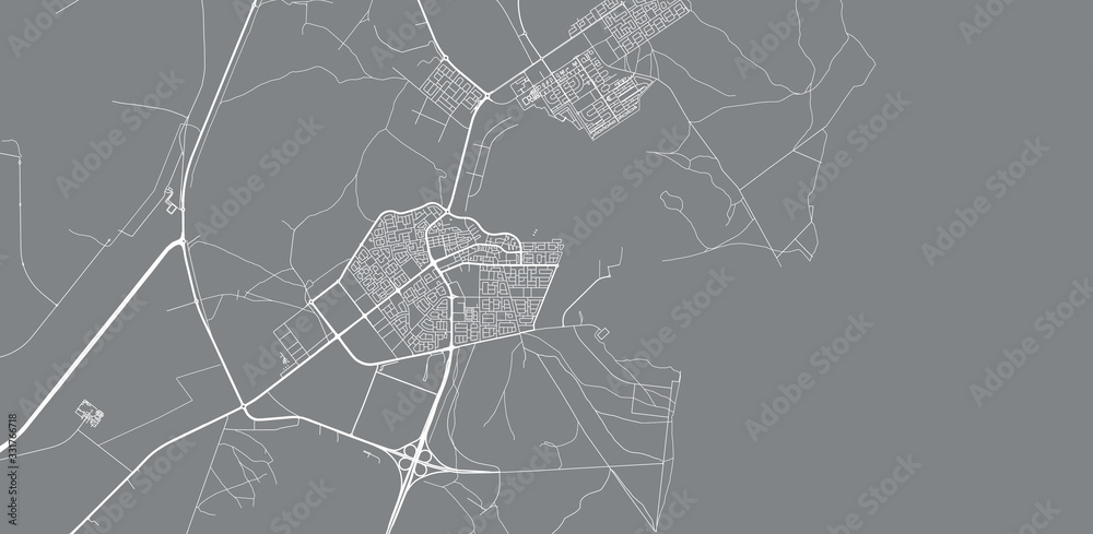 Urban vector city map of Al Khor, Qatar Stock Vector | Adobe Stock