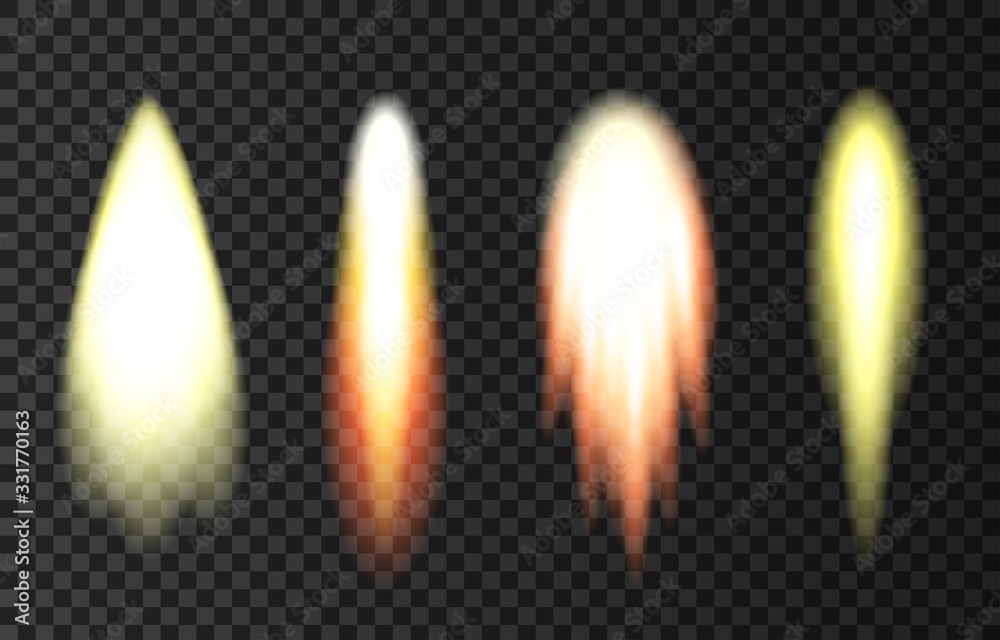 Flame and smoke from space rocket launch. Stock Vector | Adobe Stock