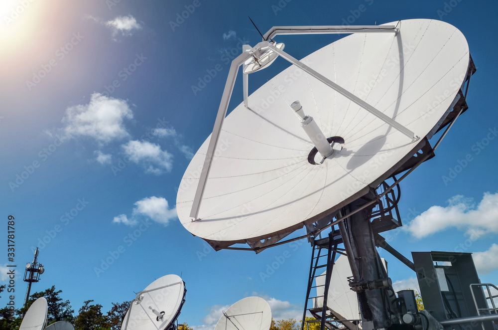 Parabolic Reflectors with Backit - Parabolspiegel Anlage Stock Photo ...