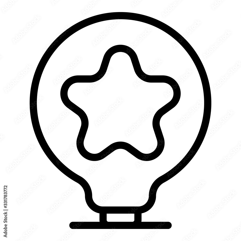 Star idea innovation icon. Outline star idea innovation vector icon for ...