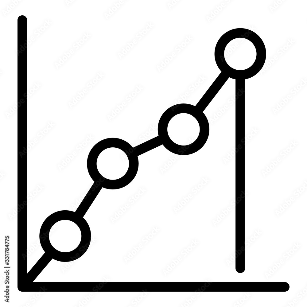 Progression data icon. Outline progression data vector icon for web ...