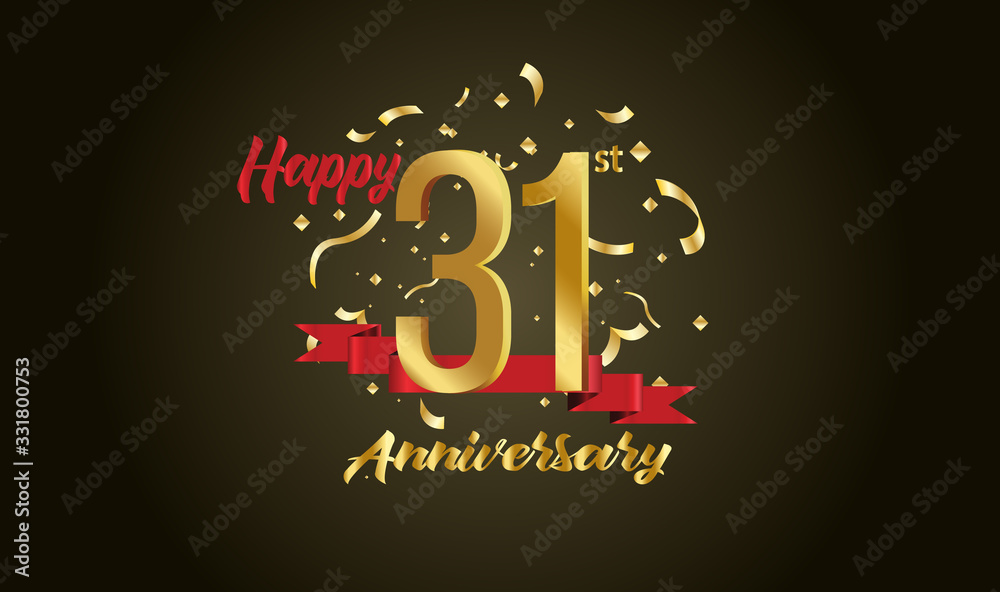 Anniversary celebration background. with the 31st number in gold and ...