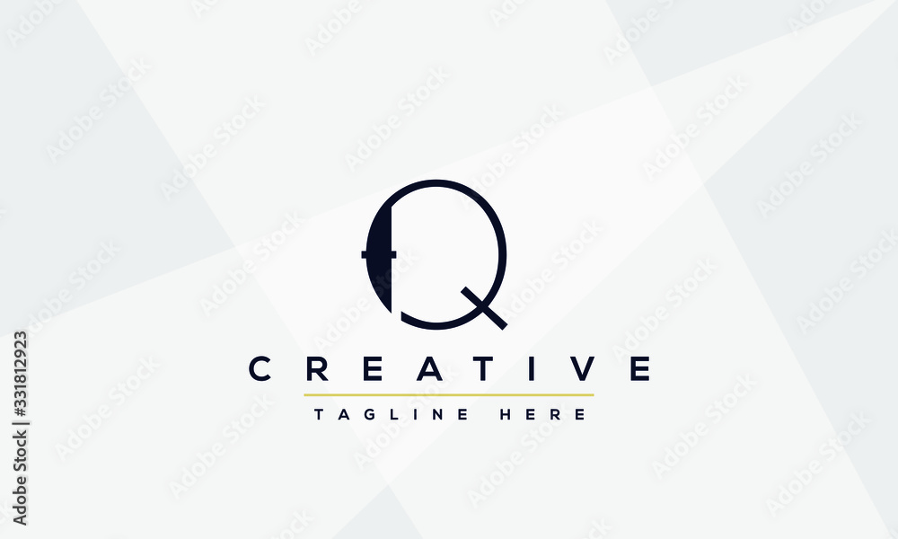 Abstract monogram letter Q logo icon design. Minimalist Q QQ creative ...