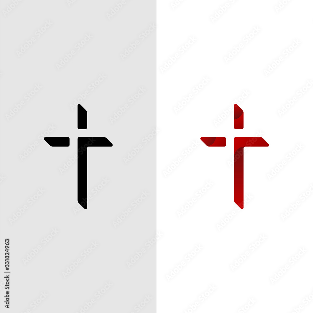 Christian Cross Church logo design vector illustration Stock Vector ...
