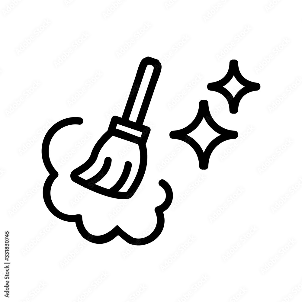 clearing app icon vector. clearing app sign. isolated contour symbol ...