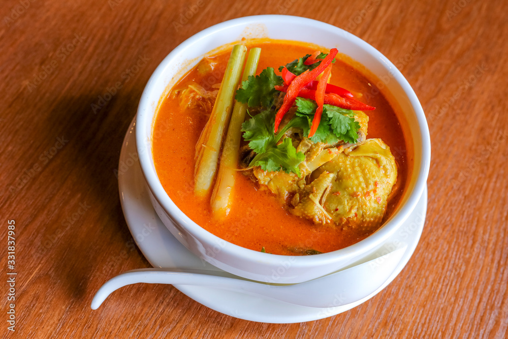 Sumatera Chicken Curry, a popular traditional local food in Indonesia ...