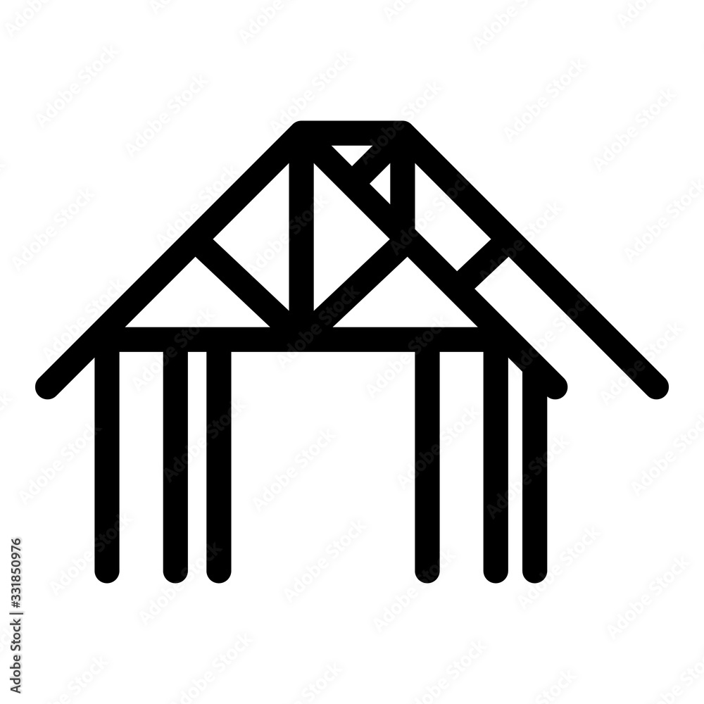House frame icon. Outline house frame vector icon for web design ...