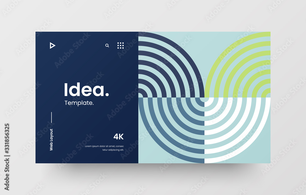 Creative horizontal website screen part for responsive web design ...