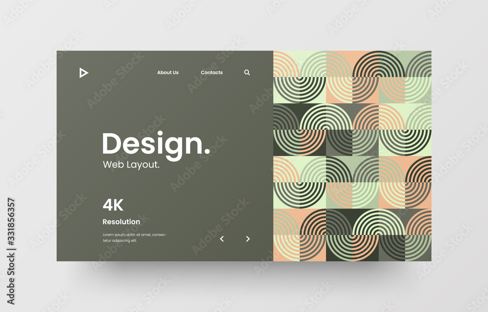 Creative horizontal website screen part for responsive web design ...