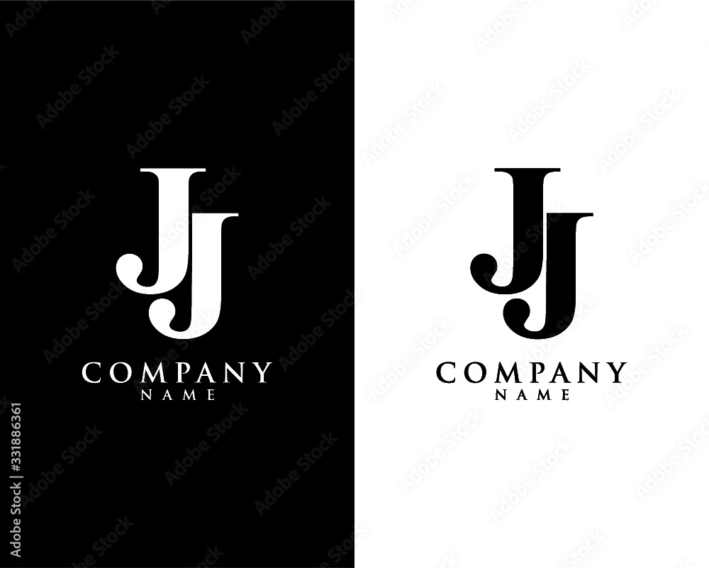 JJ, J initial company name logo template vector Stock Vector | Adobe Stock