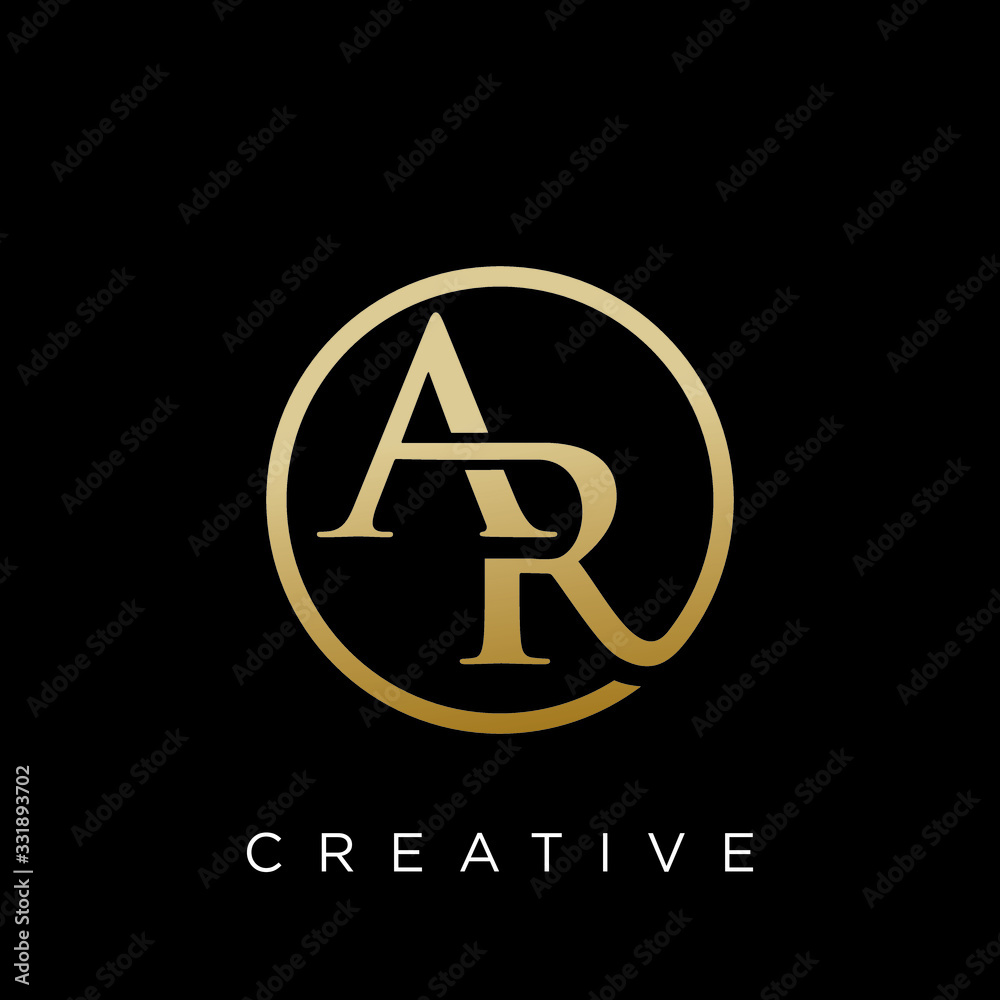 ar logo design vector Stock Vector | Adobe Stock
