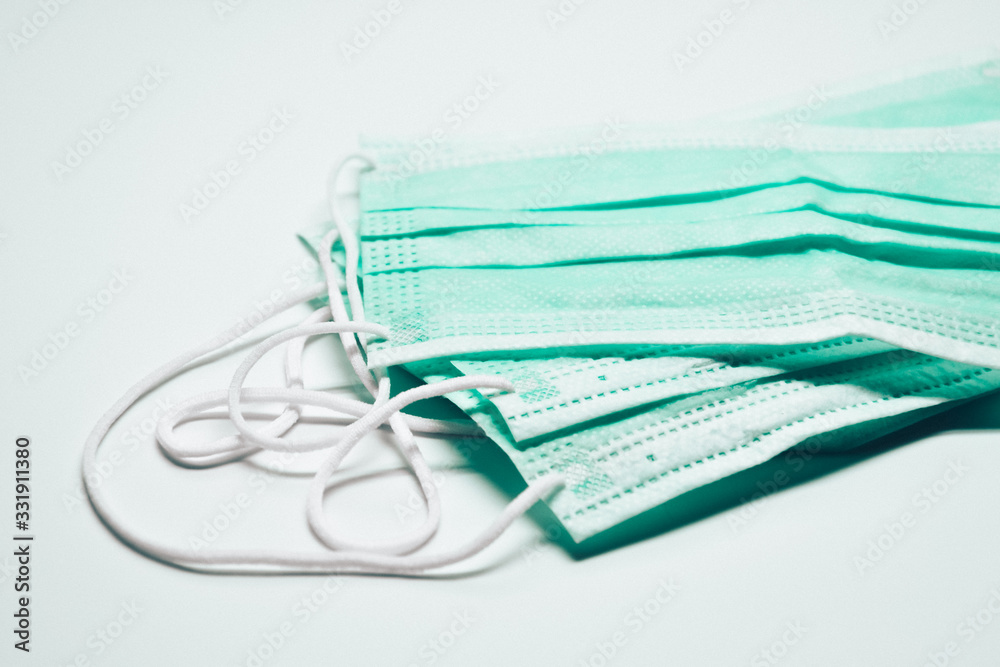 Medical masks. Coronavirus protection concept. One of the ways to ...