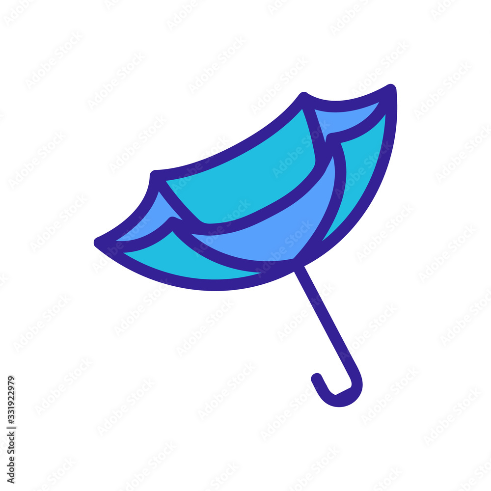 inside-out umbrella icon vector. inside-out umbrella sign. color ...