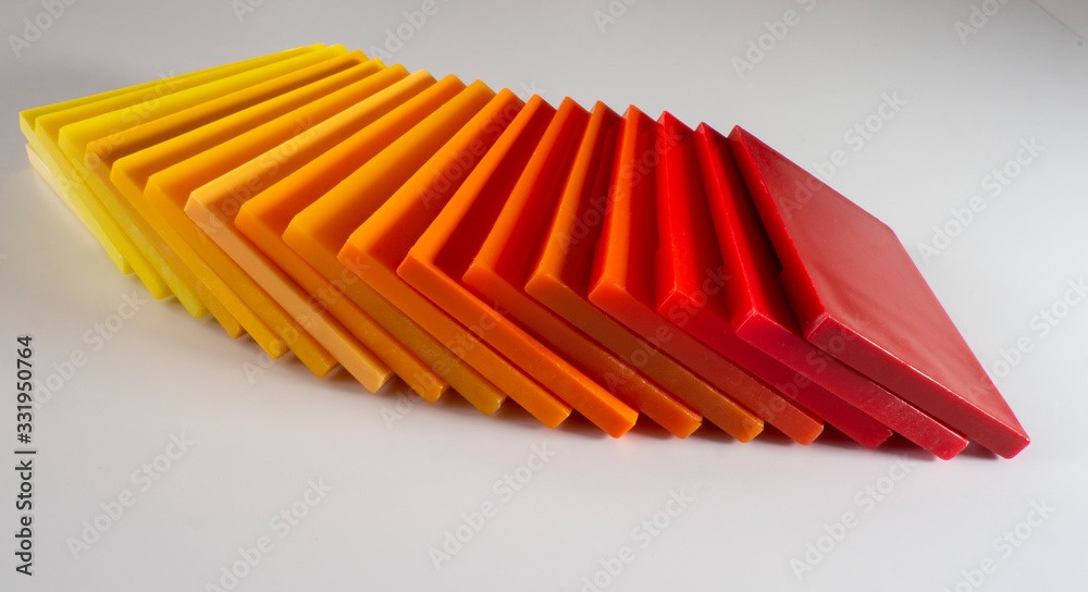 Plastic color swatches book. Sample colors catalogue for plastic ...