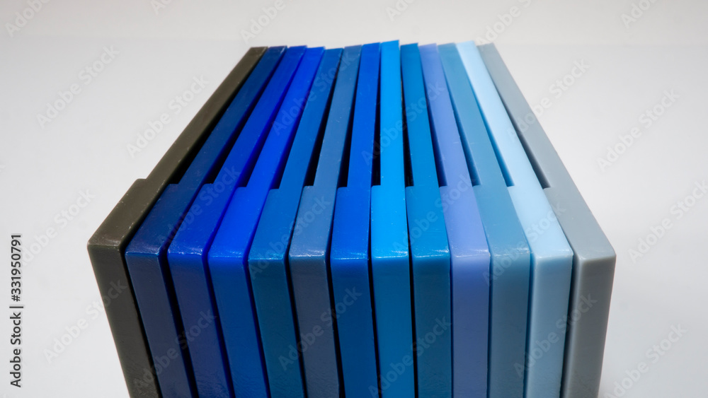 Plastic color swatches book. Sample colors catalogue for plastic ...