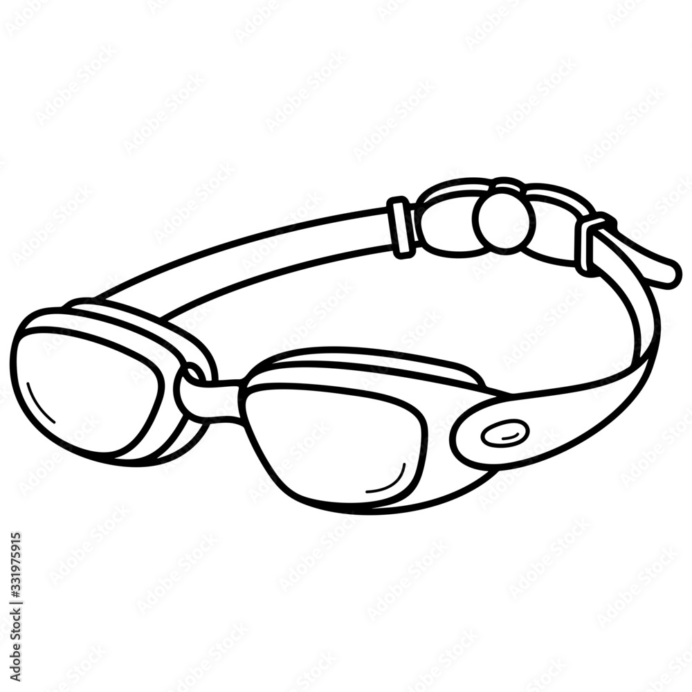 Swim Goggles Clipart Black And White
