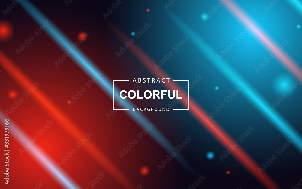 Trendy red and blue gradient color abstract background with fluid and ...