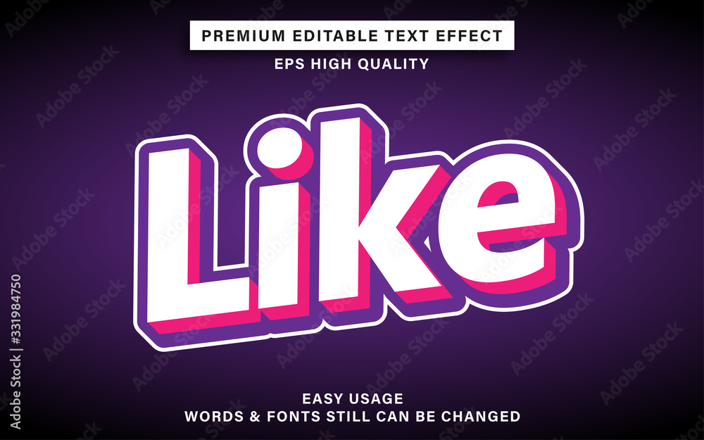 like text effect Stock Vector | Adobe Stock