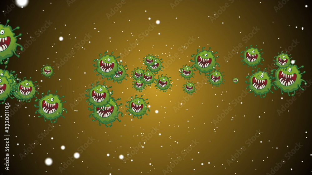 Coronavirus Cells illustration backdrop banner. Coronavirus Covid-19 ...