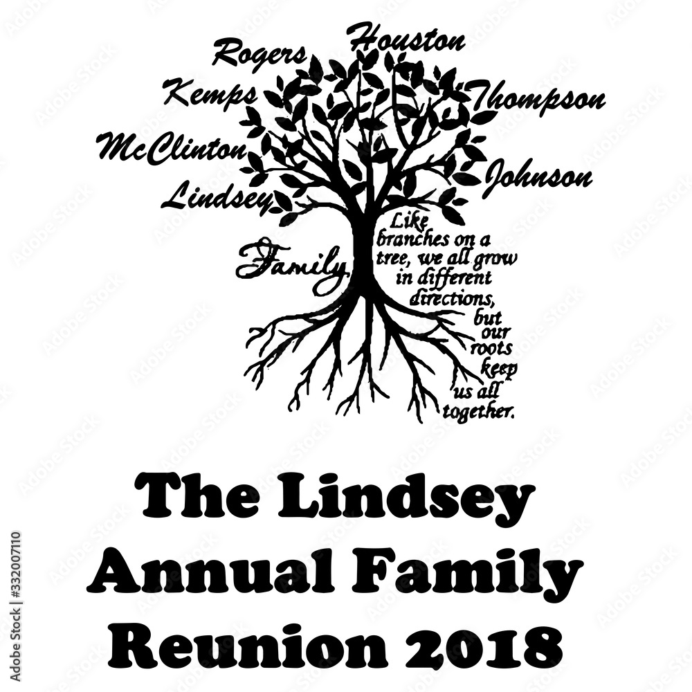 Family Tree with names design - VECTOR Stock Vector | Adobe Stock
