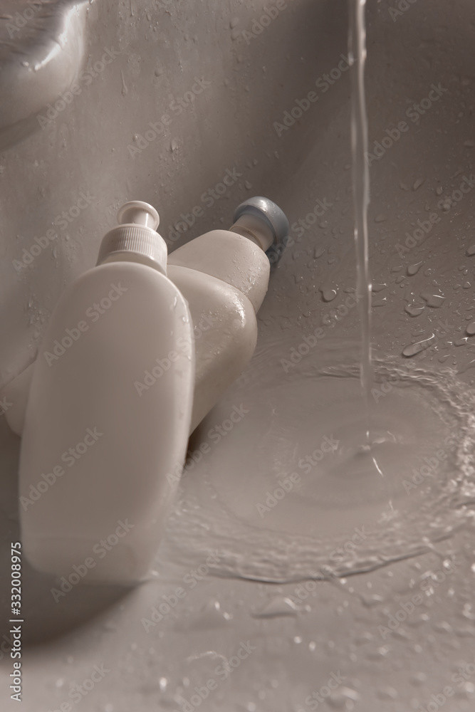 people washing hands in sink with a bar of soap to kill coronavirus disease with Alcohol-based ...