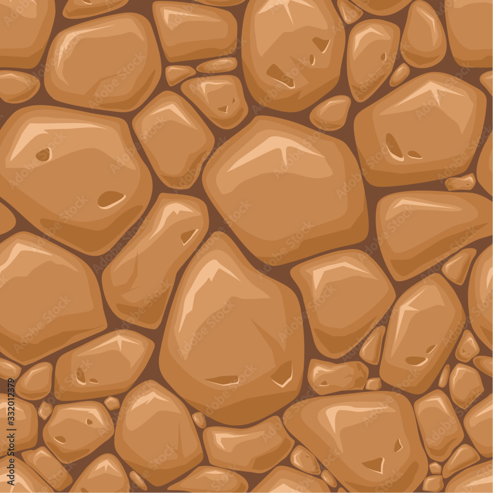 Vector illustration seamless rock pattern, stone wall, rocks or stones ... Vector illustration seamless rock pattern, stone wall, rocks or stones ...