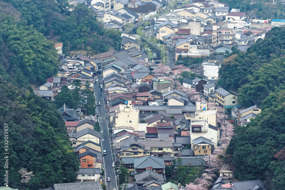 Townscape of kinosaki onsen in Toyooka city, Hyogo, Japan Stock Photo ...