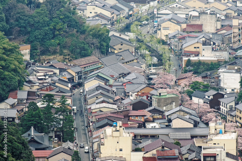 Townscape of kinosaki onsen in Toyooka city, Hyogo, Japan Stock Photo ...
