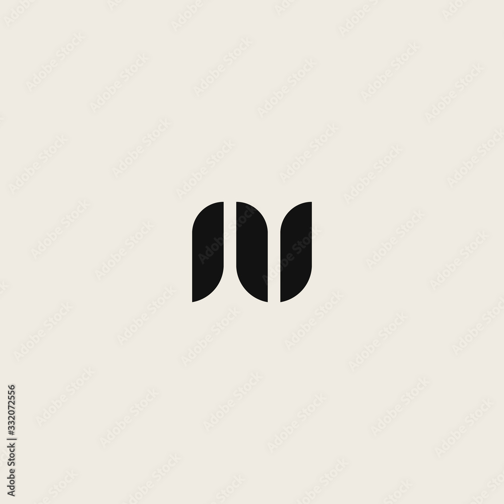 logo letter N and U with unique designs Stock Vector | Adobe Stock