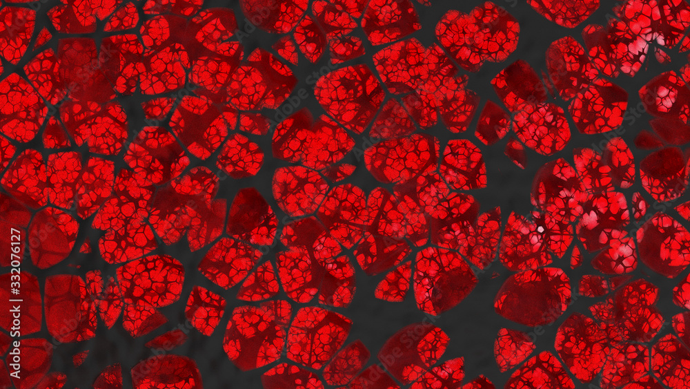 Abstract red background blood organs 3d render medicine human organism ...