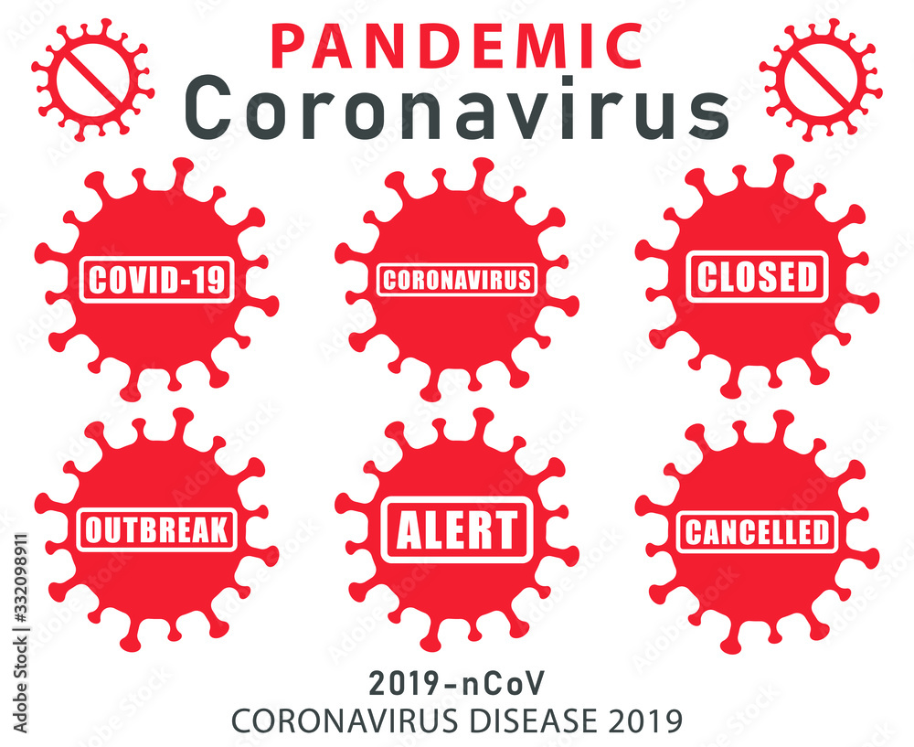 MERS Corona Virus Biohazard safety prohibition icon shape. biological ...
