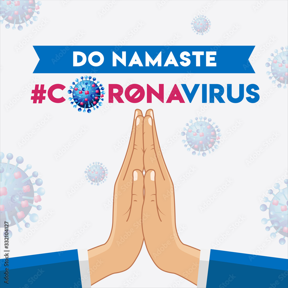 Do Namaste #Coronavirus Logo, Design, Concept, Template, Banner, Icon ...