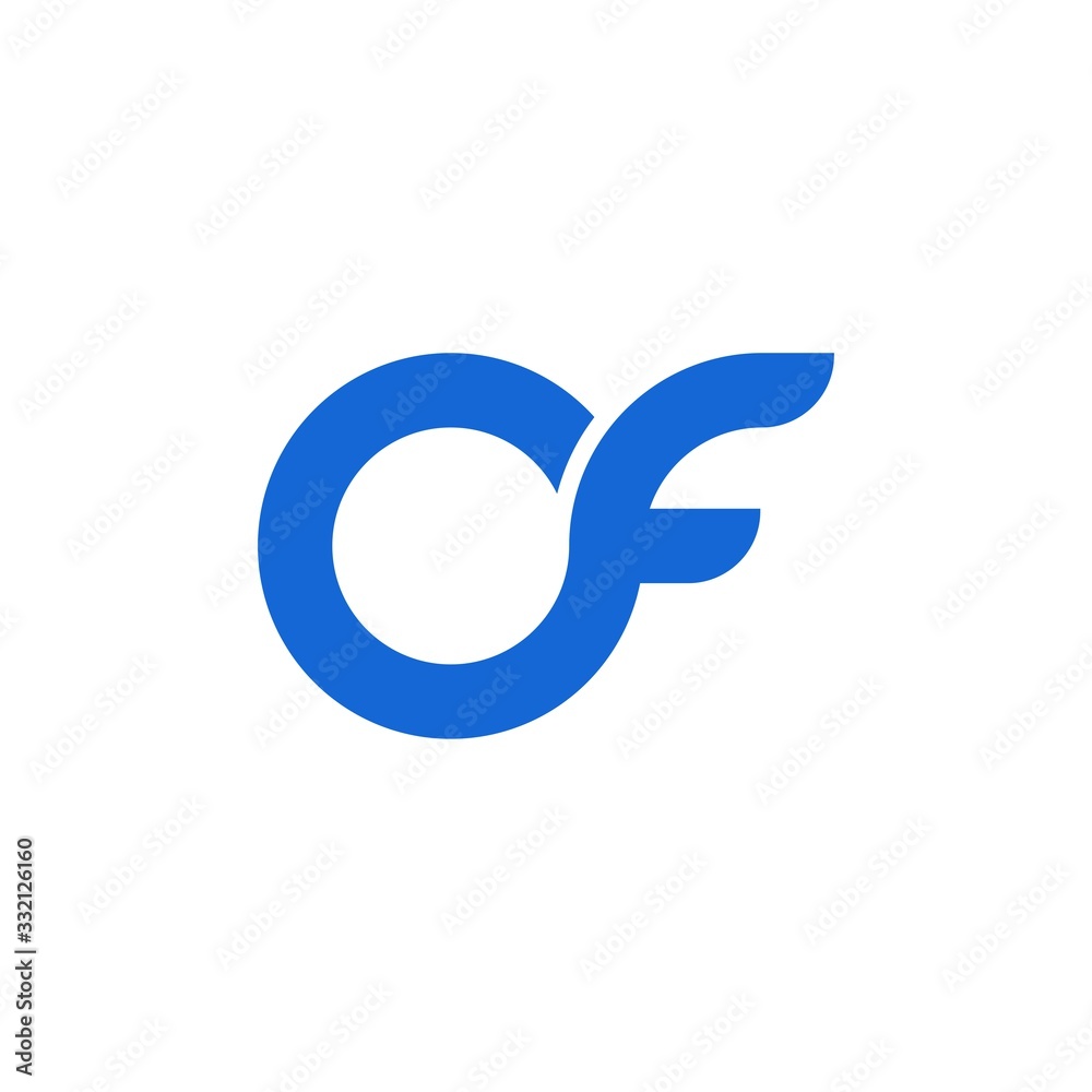 o and f logo vector design graphic Stock Vector | Adobe Stock