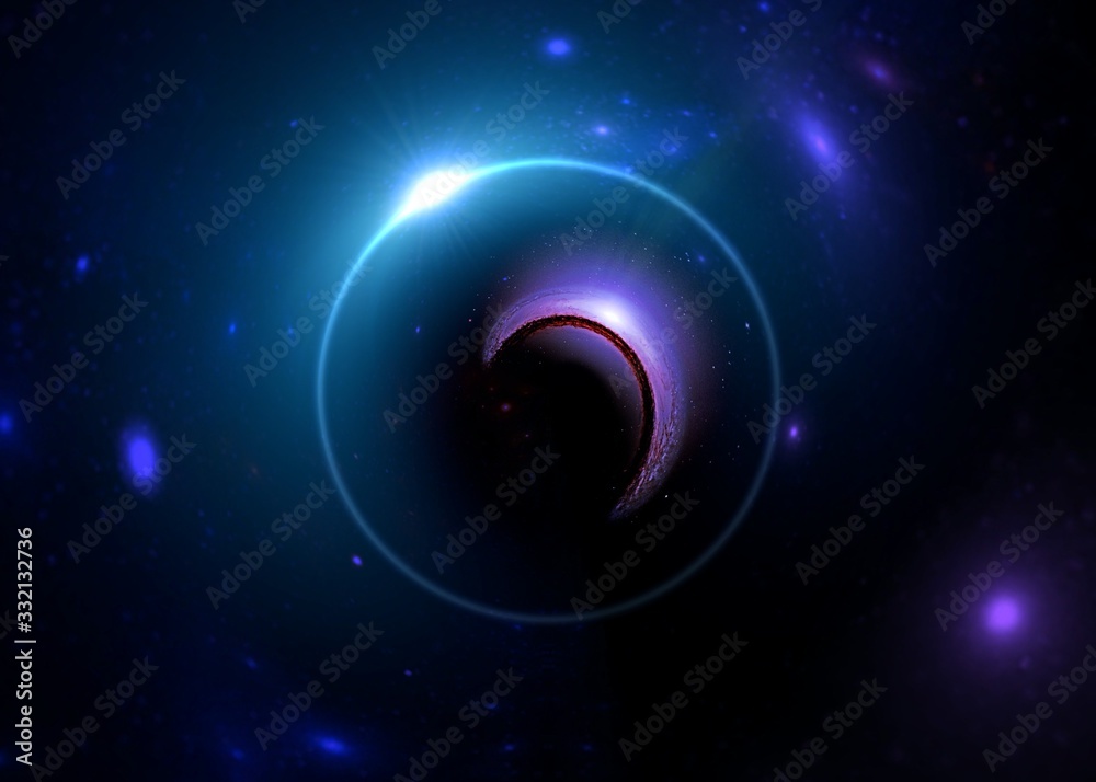 black hole, science fiction wallpaper. Beauty of deep space. Colorful ...