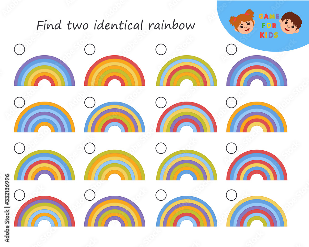 Logic puzzle game. Educational game for kids development of logic iq ...
