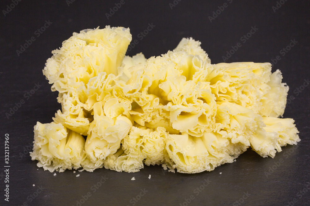 shaved rosettes of tete de moine cheese Stock Photo | Adobe Stock