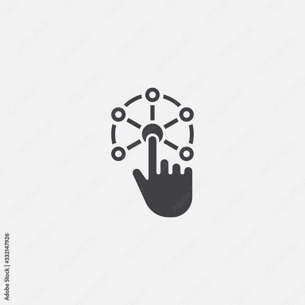 interactive Glyph icon. Simple sign illustration. interactive symbol ...