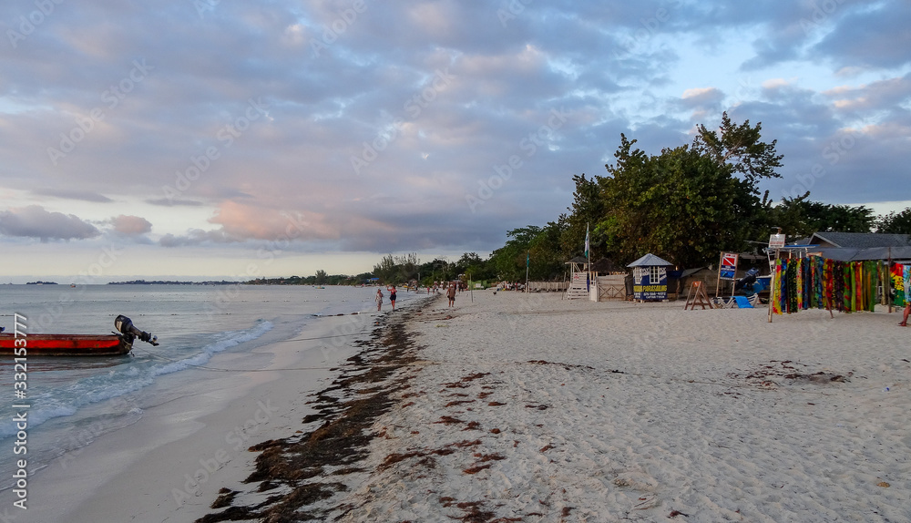 Amazing beaches of Negril, Jamaica Stock Photo | Adobe Stock