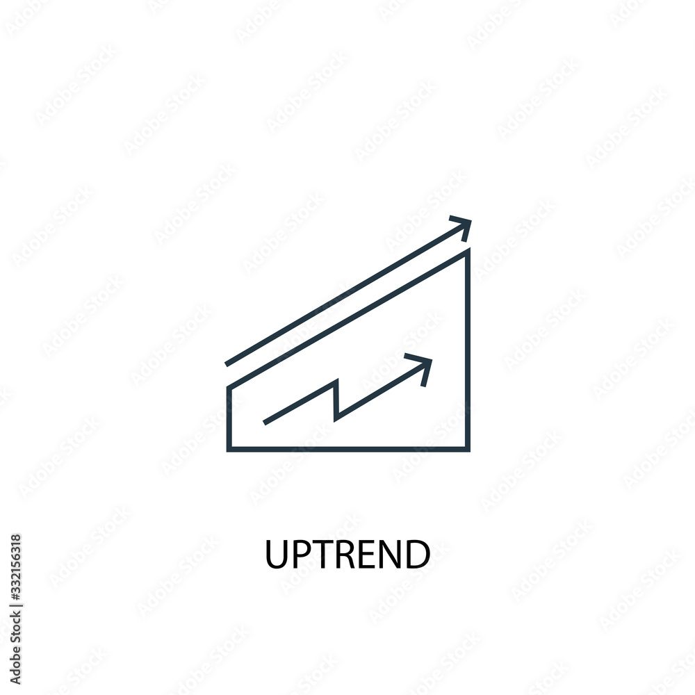 Printuptrend concept line icon. Simple element illustration. uptrend ...